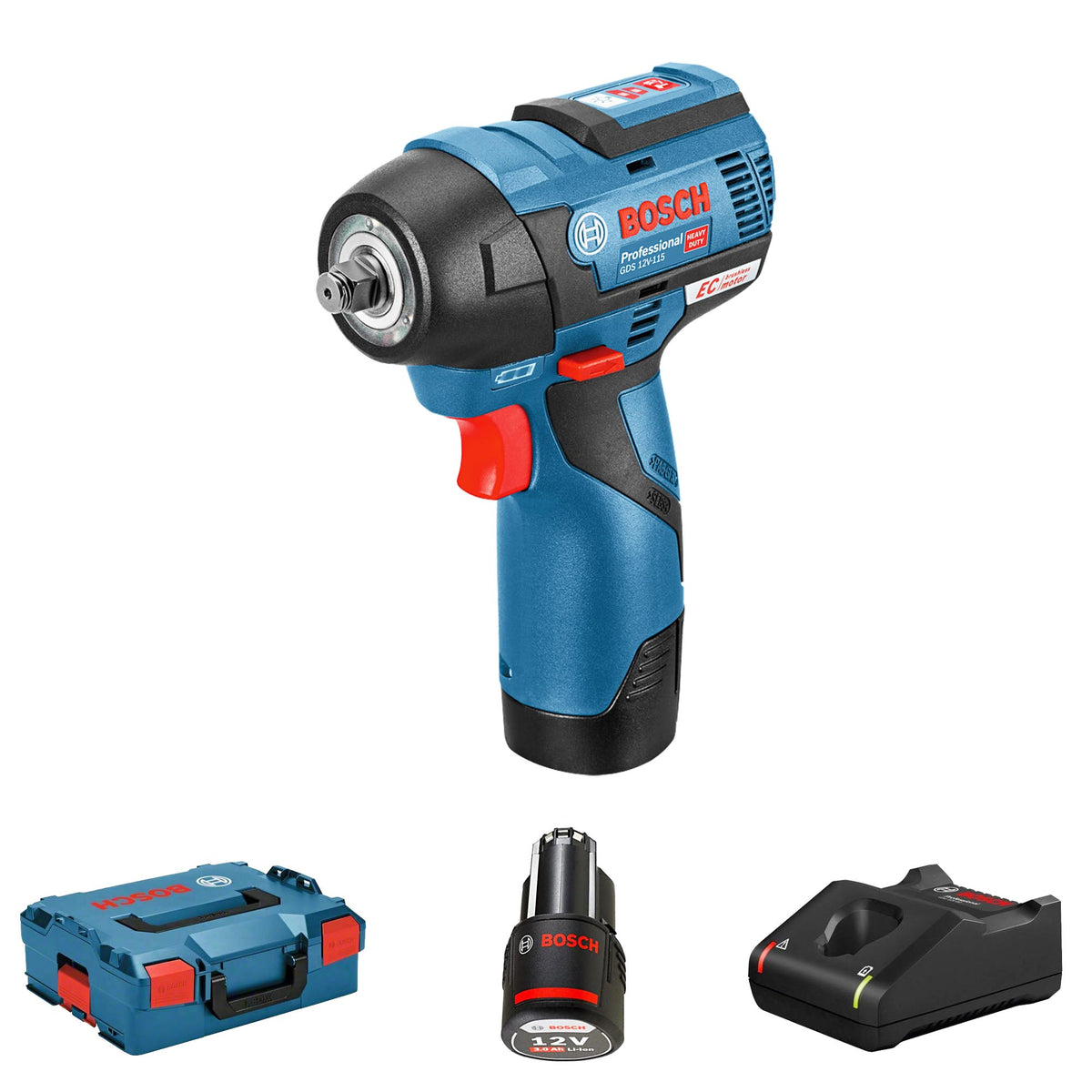 Impulse screwdriver Bosch GDS 12V-115 3Ah – EmmetiStore